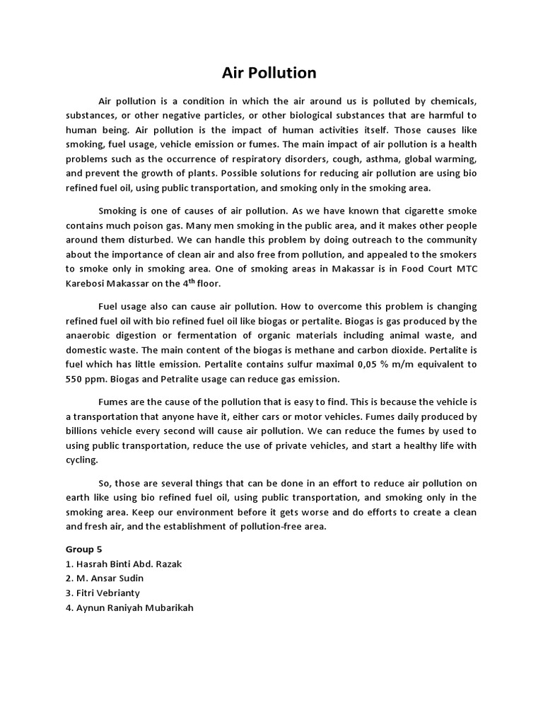 Air Pollution | PDF | Air Pollution | Biogas