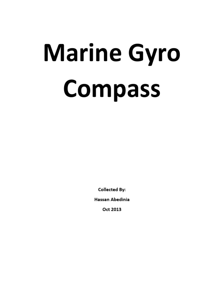 Marine Gyro Compass | PDF | Gyroscope | Rotation