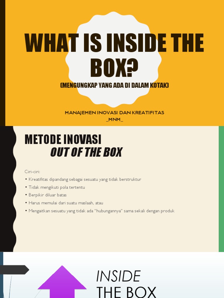 Metode Berpikir Inside the Box | PDF
