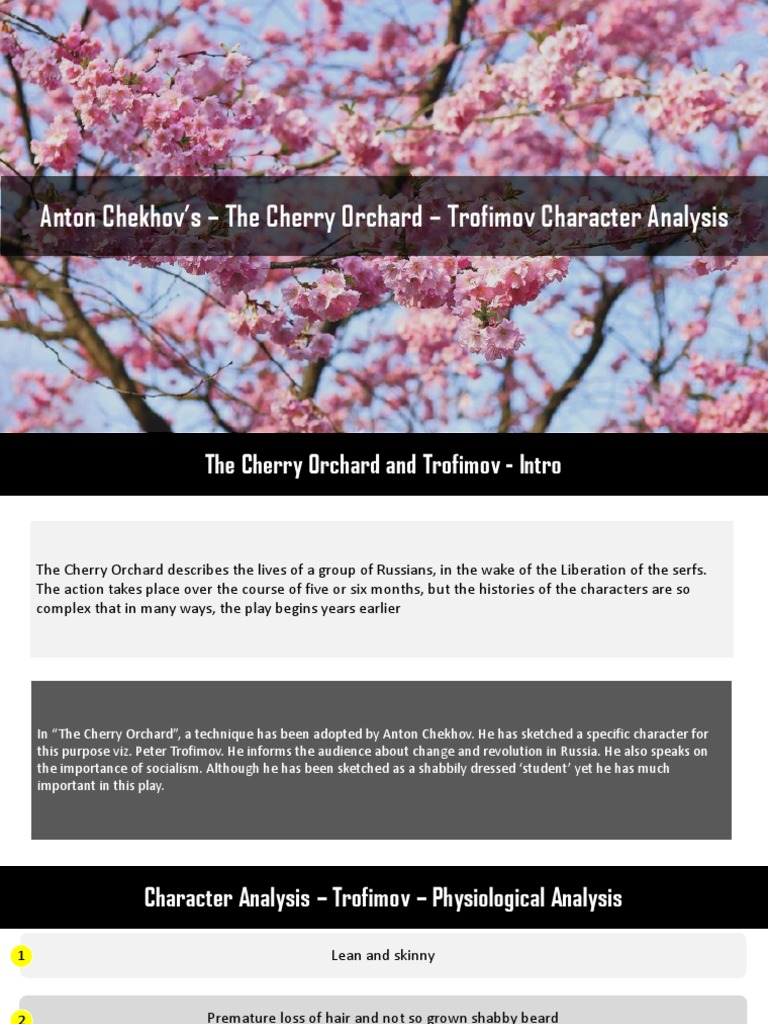 Analysis of Trofimov From The Cherry Orchard | PDF | Behavioural ...