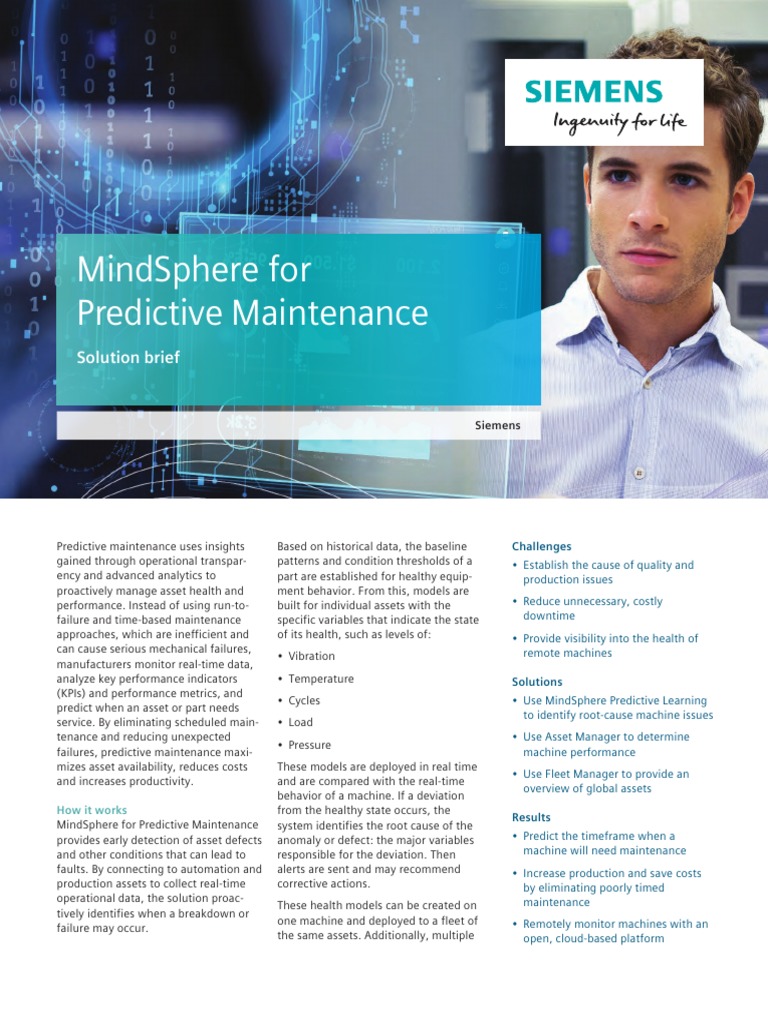 Siemens Mindsphere Brochure | PDF | Analytics | Computing