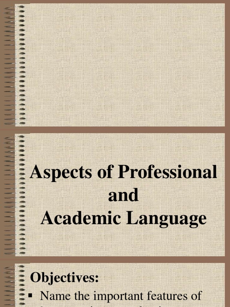 2 Eapp (Aspects of Professional - Academic Language) | PDF | Verb | Adverb