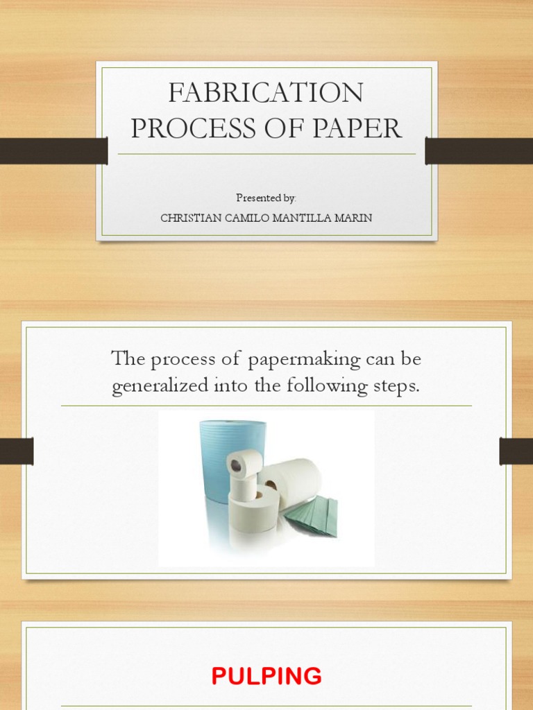 Fabrication Process of Paper Ingles | PDF