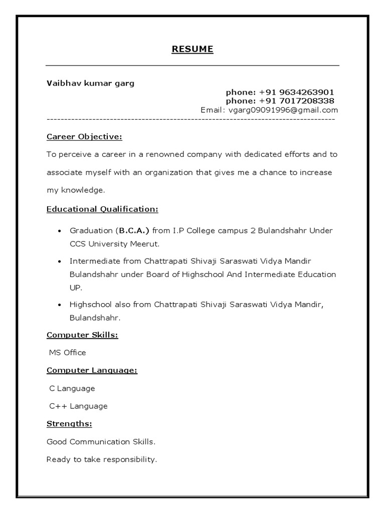 How To Create Resume For A Job | PDF