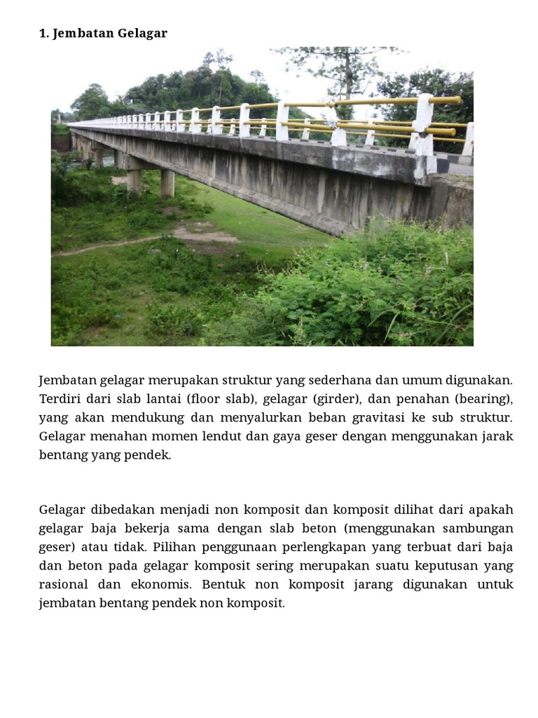 Jenis-Jenis Jembatan dan Strukturnya | PDF
