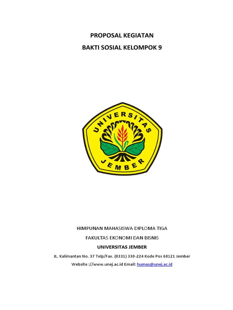Proposal Kegiatan Baksos 9 | PDF