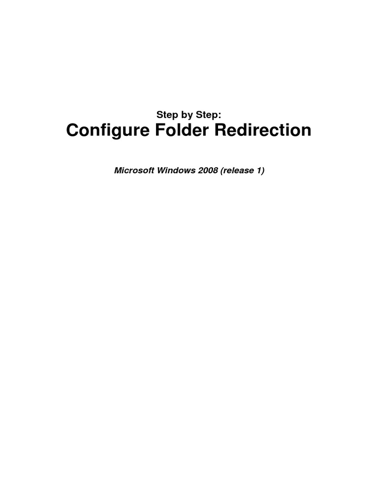 Configure Folder Redirection | PDF