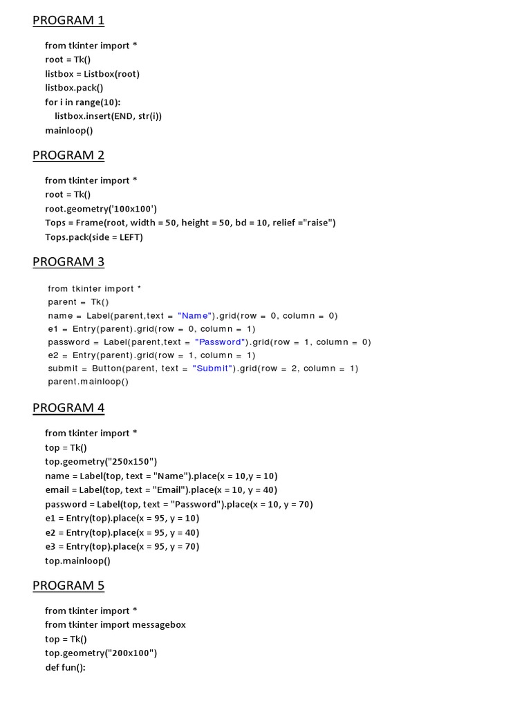 Program 1: "Name" "Password" "Submit" | PDF | Graphical User Interfaces | Computing