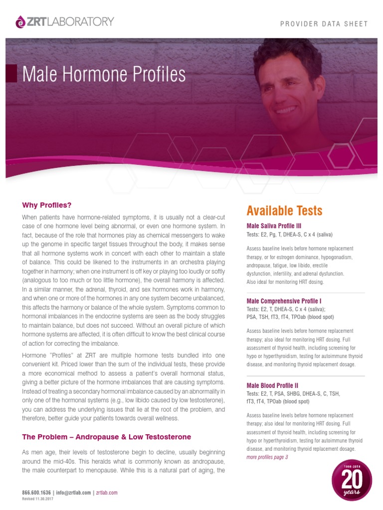 Male Hormone Profiles Pds | PDF | Testosterone | Estradiol