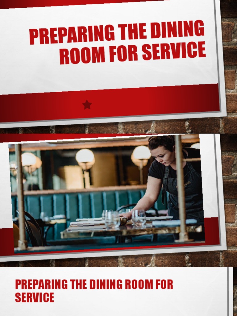Preparing The Dining Room For Service | PDF