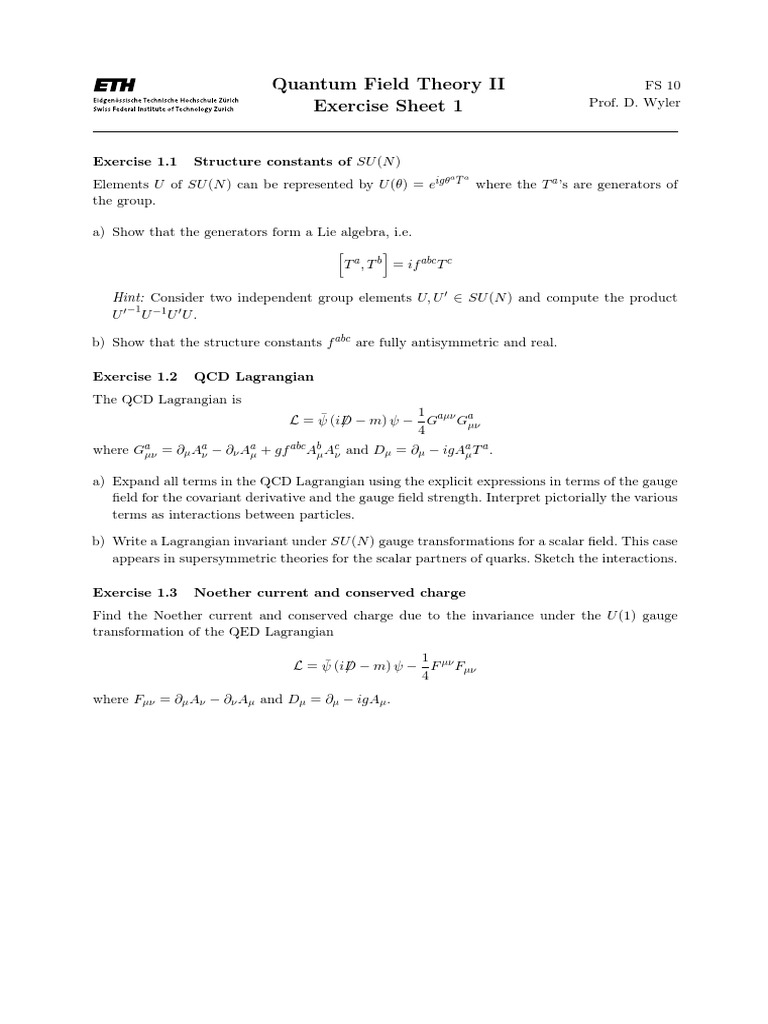 Quantum Field Theory II | PDF