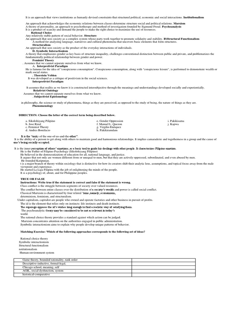 Review Notes On Diss | PDF | Social Science | Institutional Economics