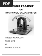 Investigatory Project On Moving Coil Galvanometer: Submitted By: Name ...