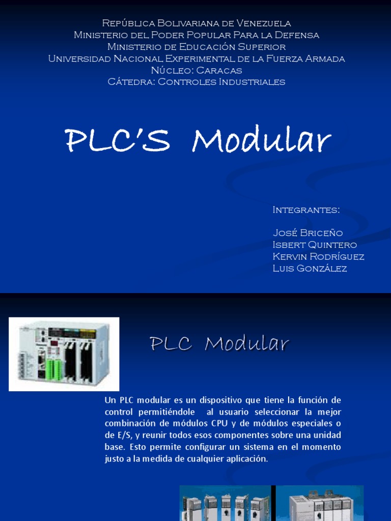 PLC Modular | PDF | Controlador lógico programable | Software