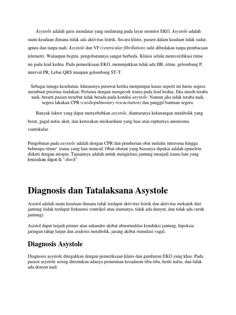 Asystole | PDF