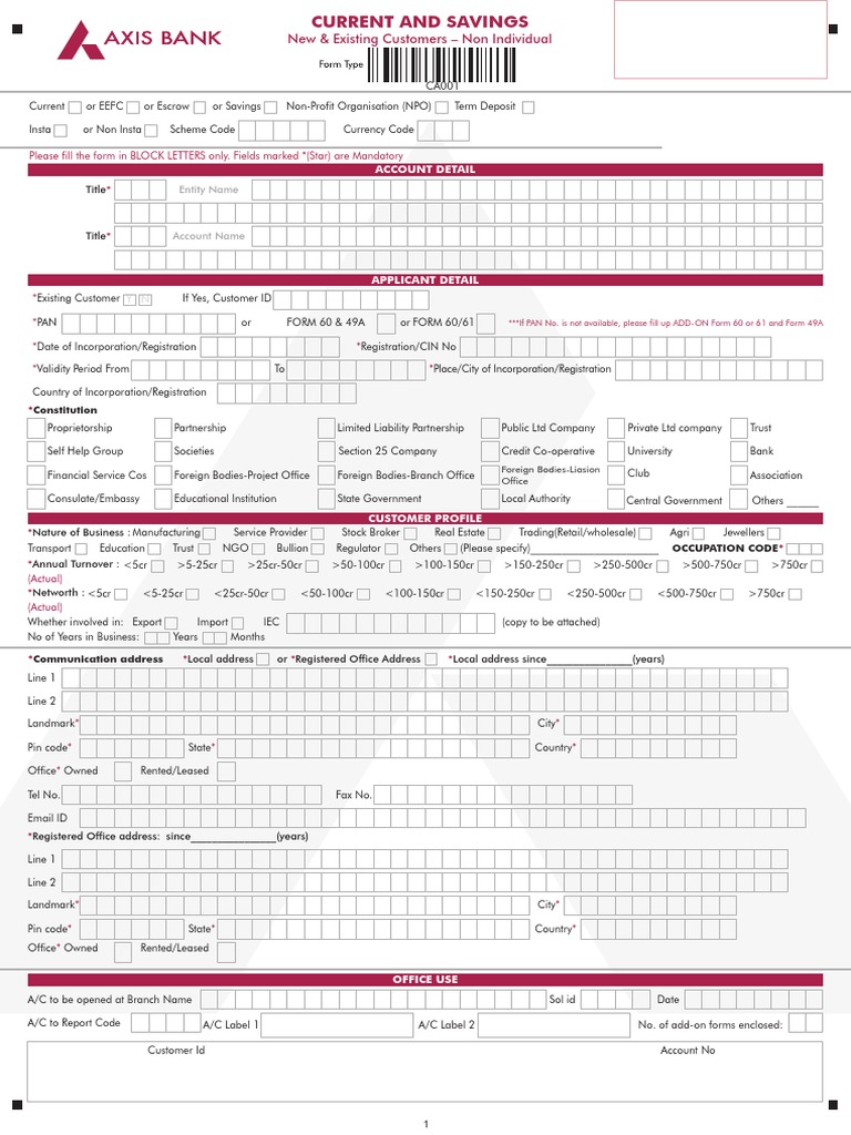 Account Opening Form | Download Free PDF | Identity Document | Cheque