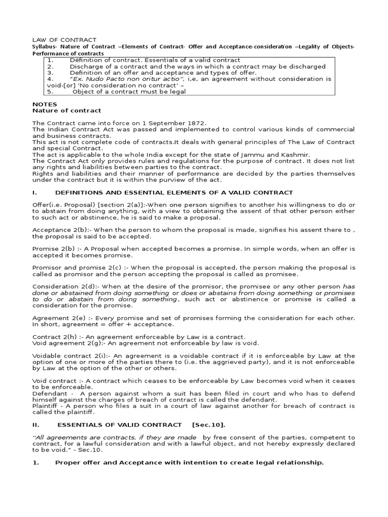 General Contract With Case Laws | PDF | Offer And Acceptance ...