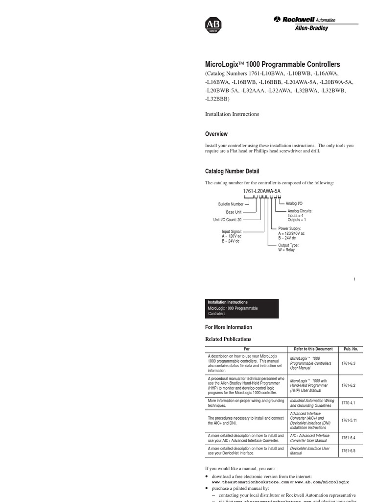 Micro Logic PLC 1000 | PDF | Relay | Alternating Current