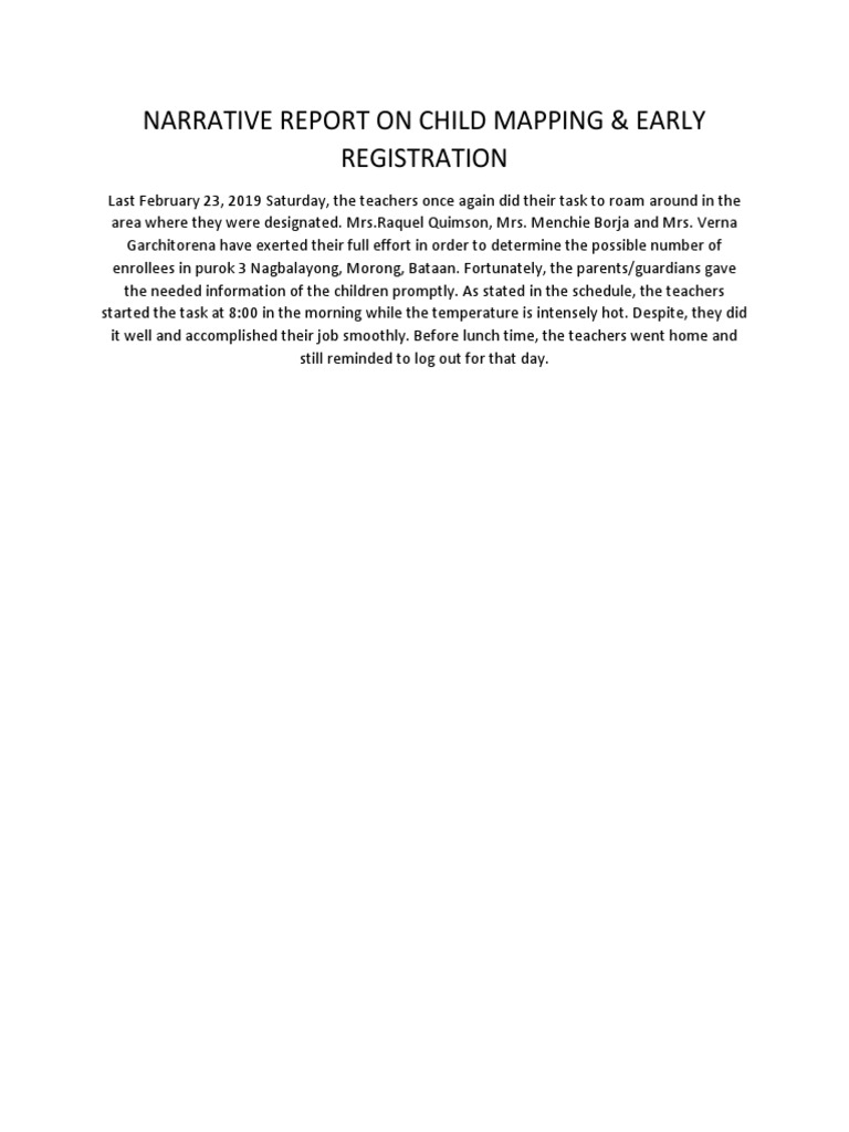Child Mapping Report: Purok 3 Morong | PDF