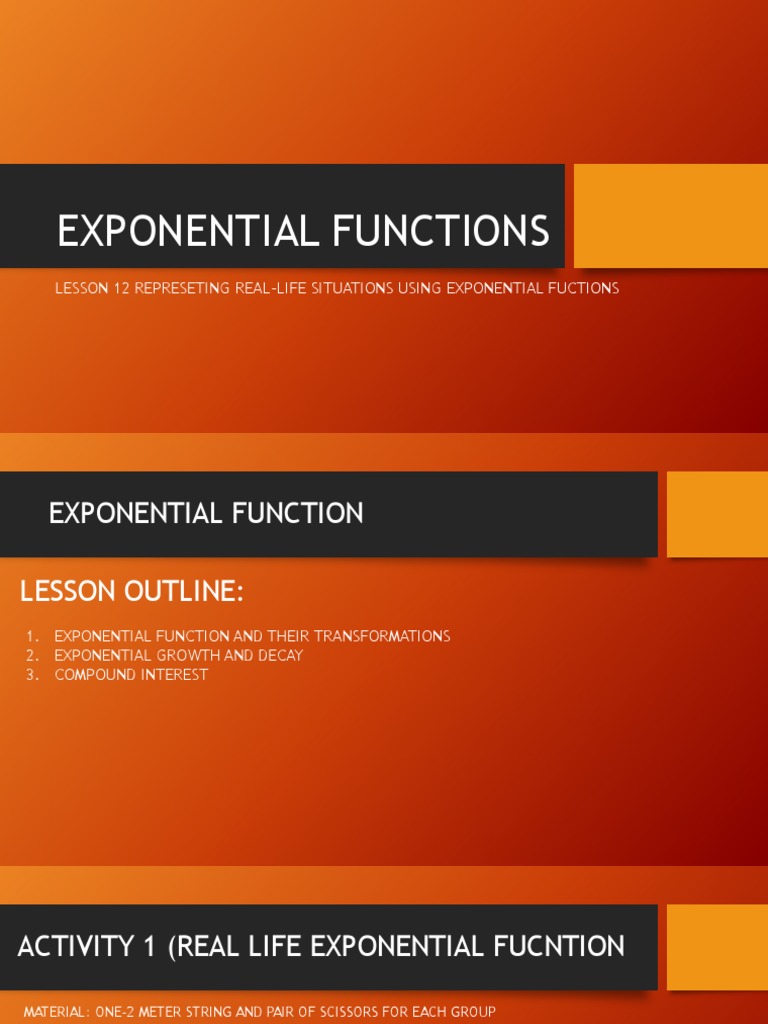Exponential Functions 1 | PDF | Exponential Function | Function (Mathematics)
