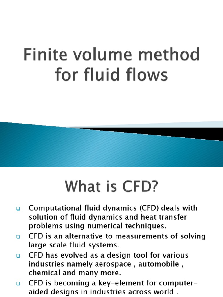 FVM Presentation | PDF | Partial Differential Equation | Computational Fluid Dynamics