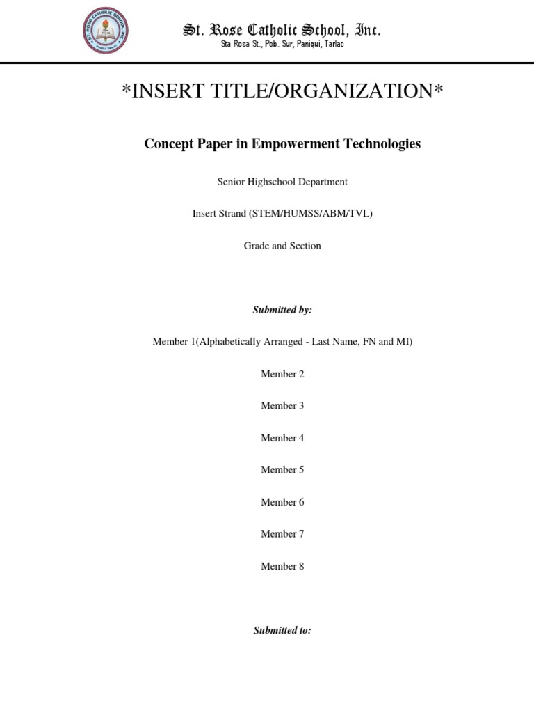 Insert Title/Organization : St. Rose Catholic School, Inc | PDF