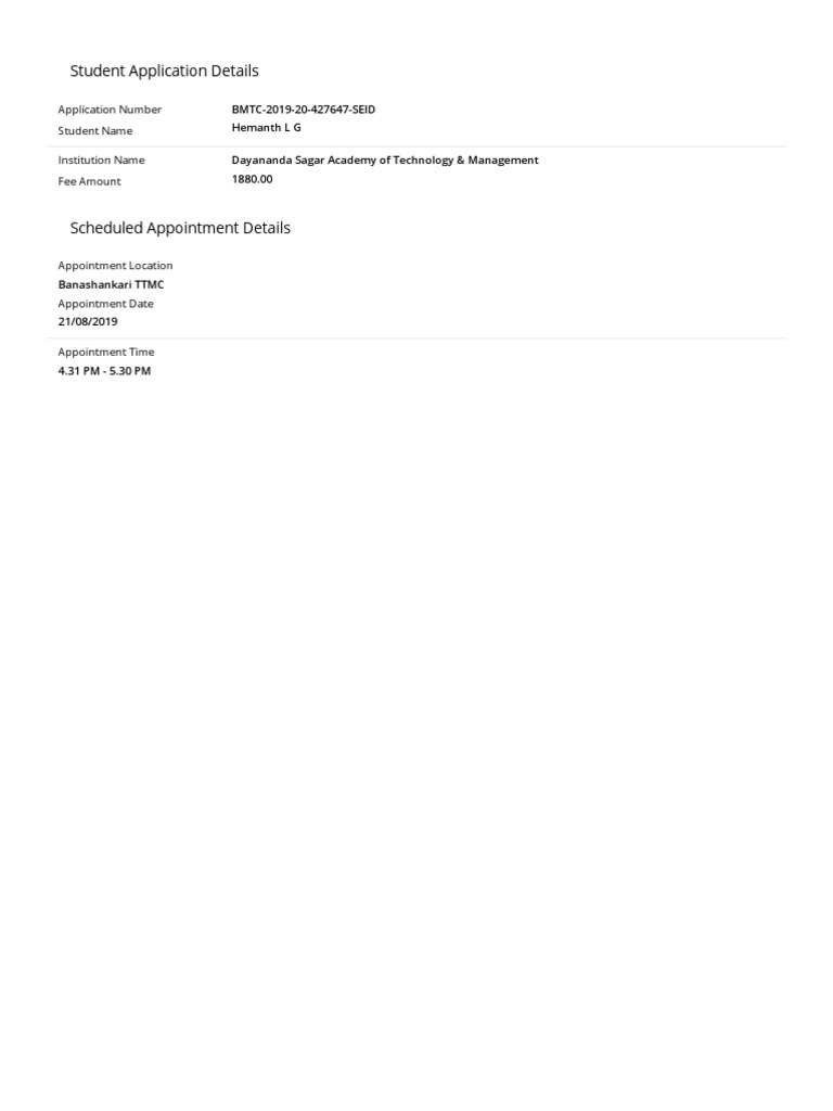 Hemanth BMTC PDF | PDF