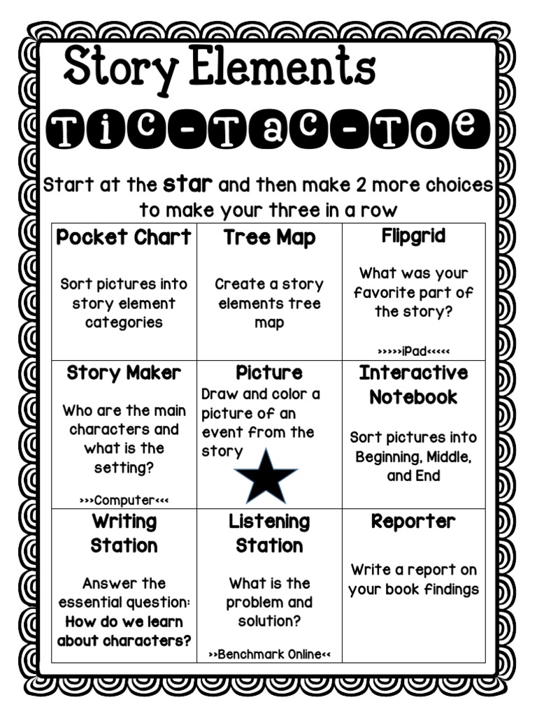 Story Elements - Choice Board | PDF