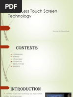 Touchless Touchscreen Technology | PDF | Touchscreen | User Interface
