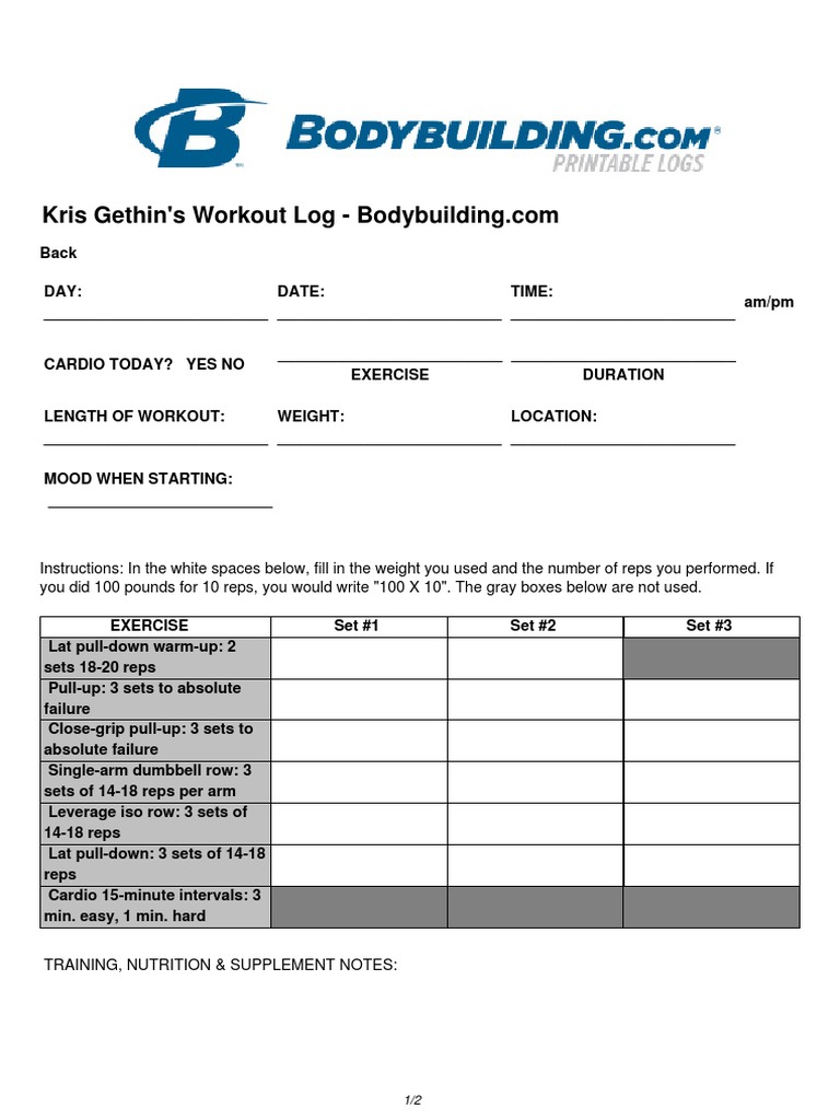 DTP Back Workout | PDF