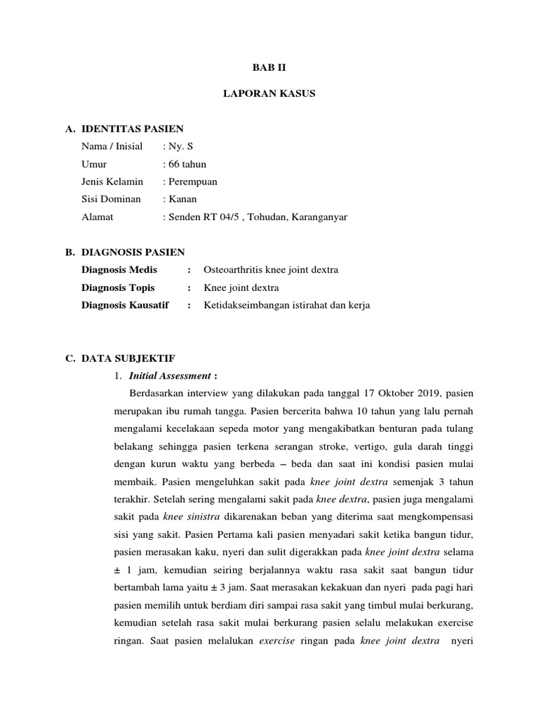 Knee Joint Dextra | PDF | Kesehatan Holistik