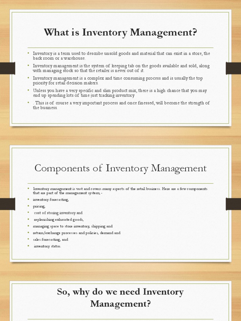 What Is Inventory Management? | PDF | Radio Frequency Identification ...