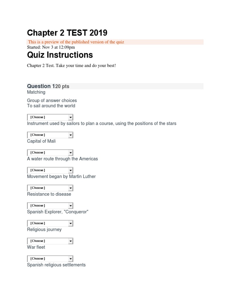 Chapter 2 TEST 2019 Quiz Instructions: This Is A Preview of The ...