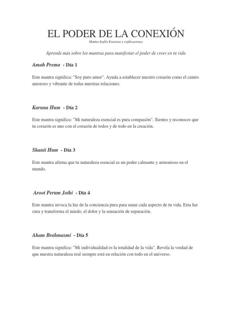 El Poder de La Conexión | PDF | Amor | Science