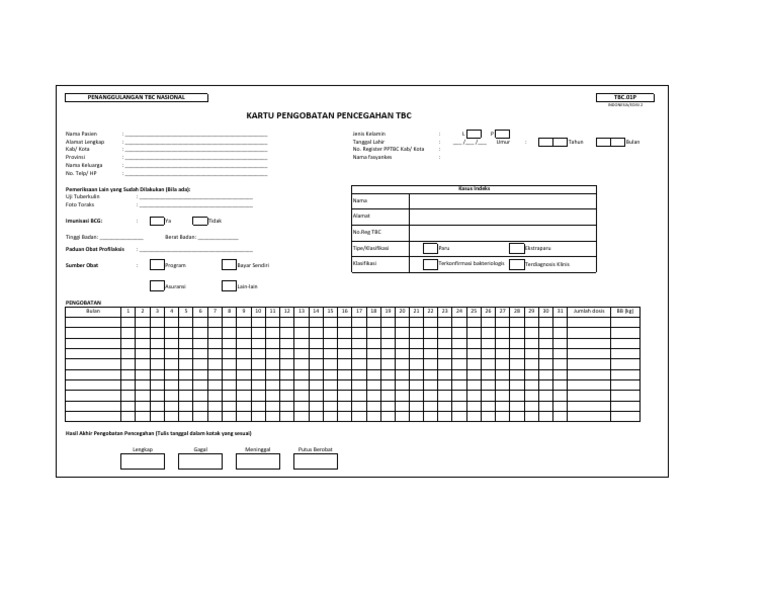 Form TB 01 P 2019 | PDF