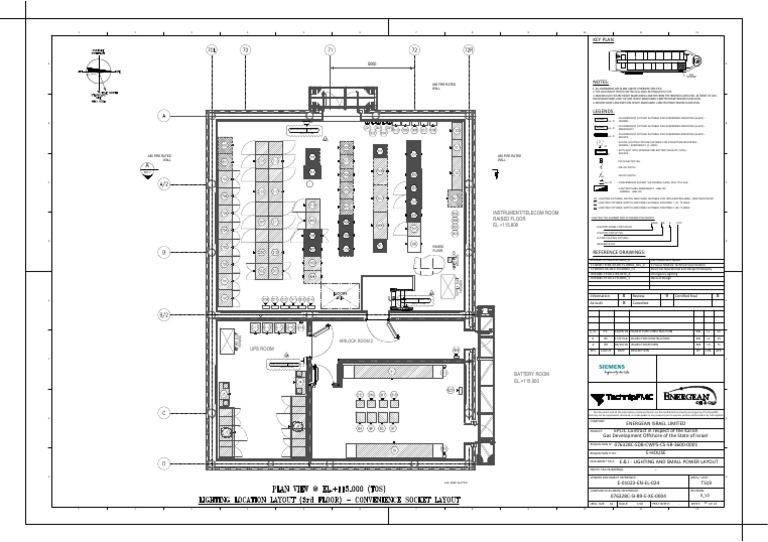 Instrument/Telecom Room Raised Floor EL.+115.808: A60 Fire Rated Wall ...