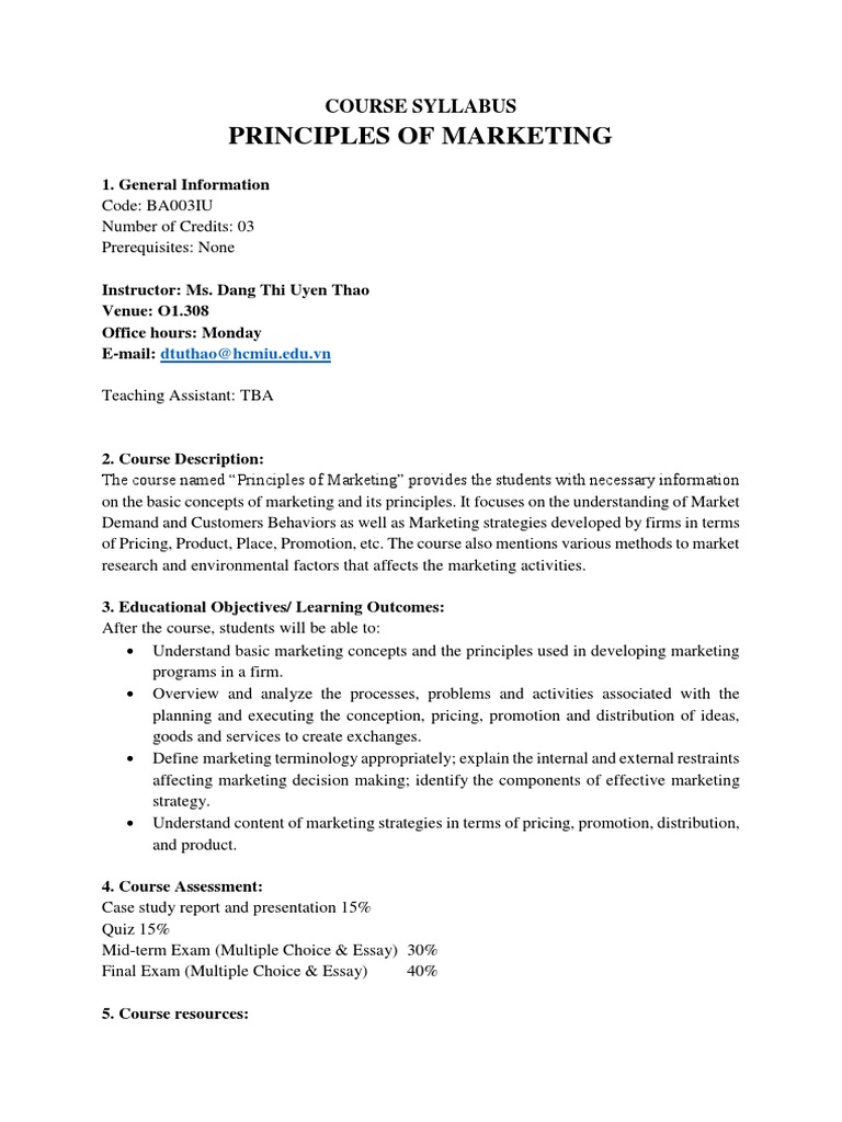 Syllabus | PDF | Case Study | Brand