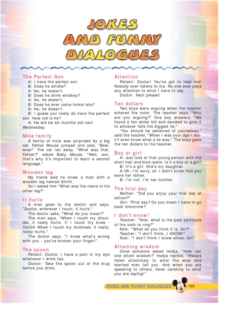 Funny Dialogues and Jokes Collection | PDF