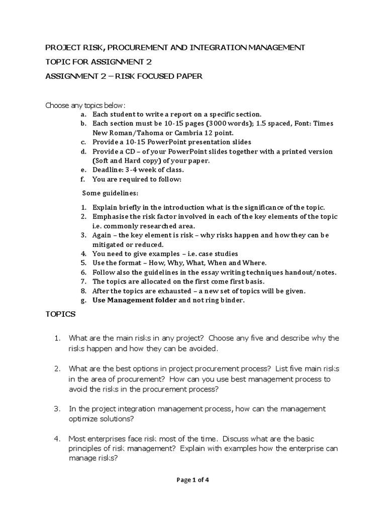 Project Risk Management Strategies | PDF | Risk Management | Procurement