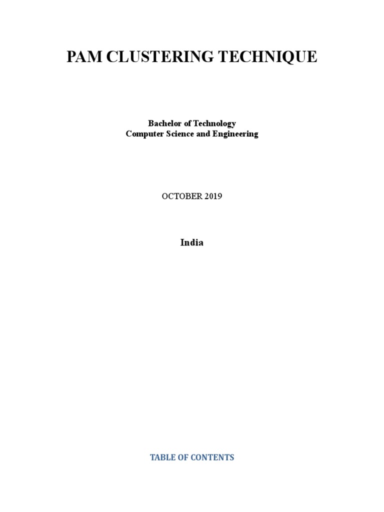 Pam Clustering Technique | PDF | Cluster Analysis | Machine Learning