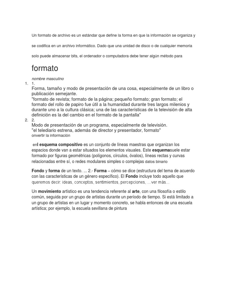 Definición de formato de archivo | PDF