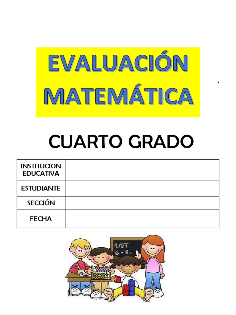 PRUEBA MATEMÁTICA - 4° GRADO | PDF | Naturaleza