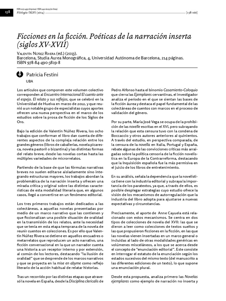 Reseña 2014 Ficciones | PDF | Don Quijote | Novelas