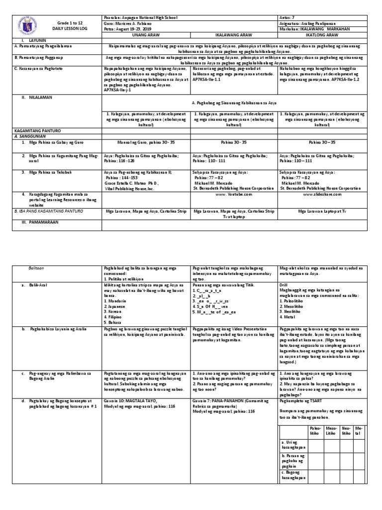 DLL 2ndQrtr Aral Pan 1 | PDF