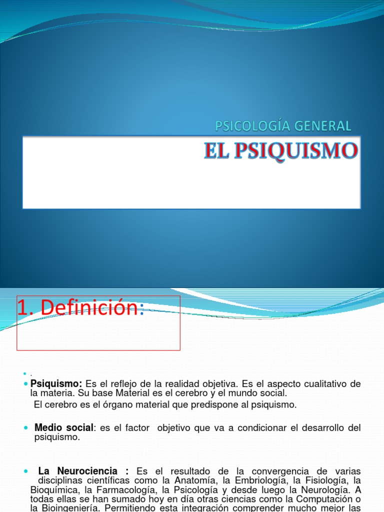 El Psiquismo | PDF | Psique (psicología) | Cerebro