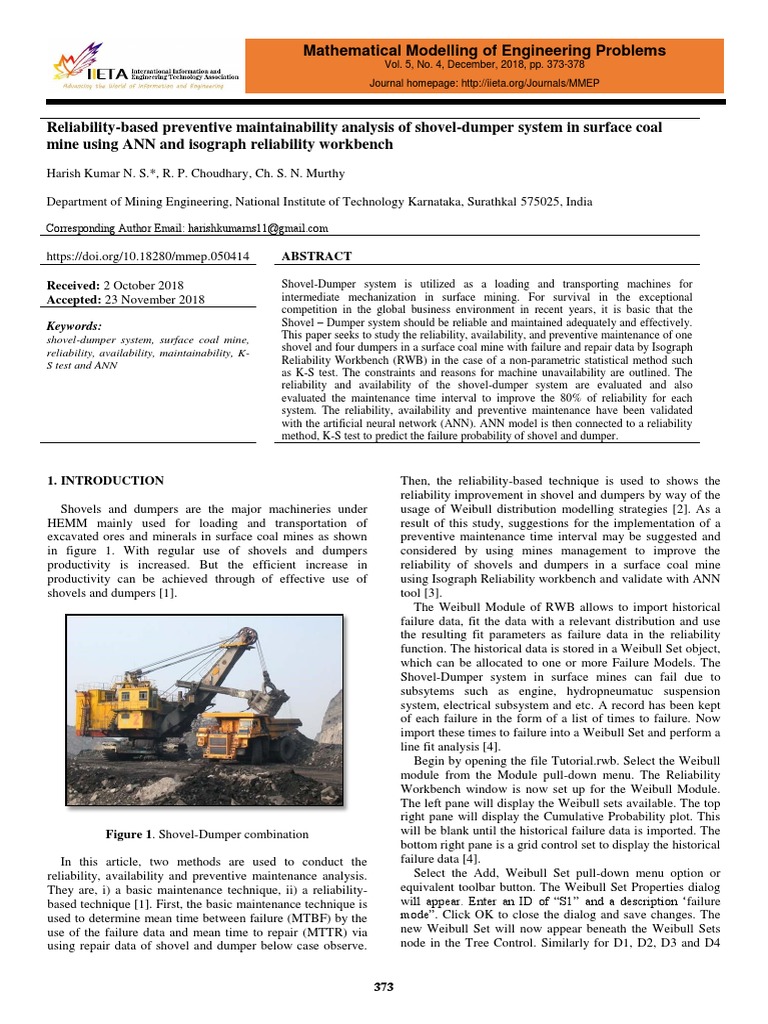 Mathematical Modelling of Engineering Problems: Received: 2 October ...