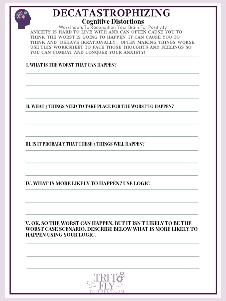 Decatastrophizing Self-Help Worksheet | PDF
