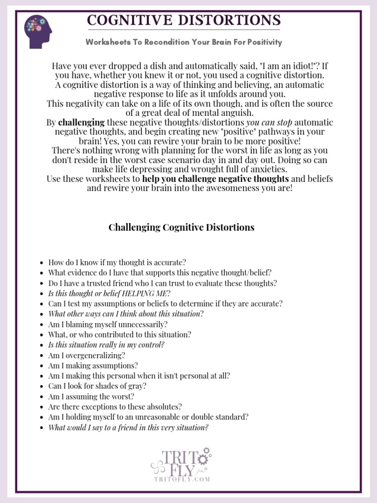 Cognitive Distortions Introduction | PDF