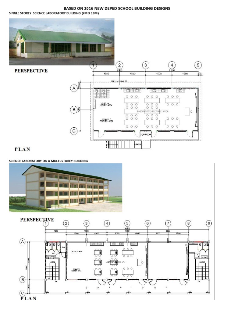 Based On 2016 New Deped School Building Designs | PDF
