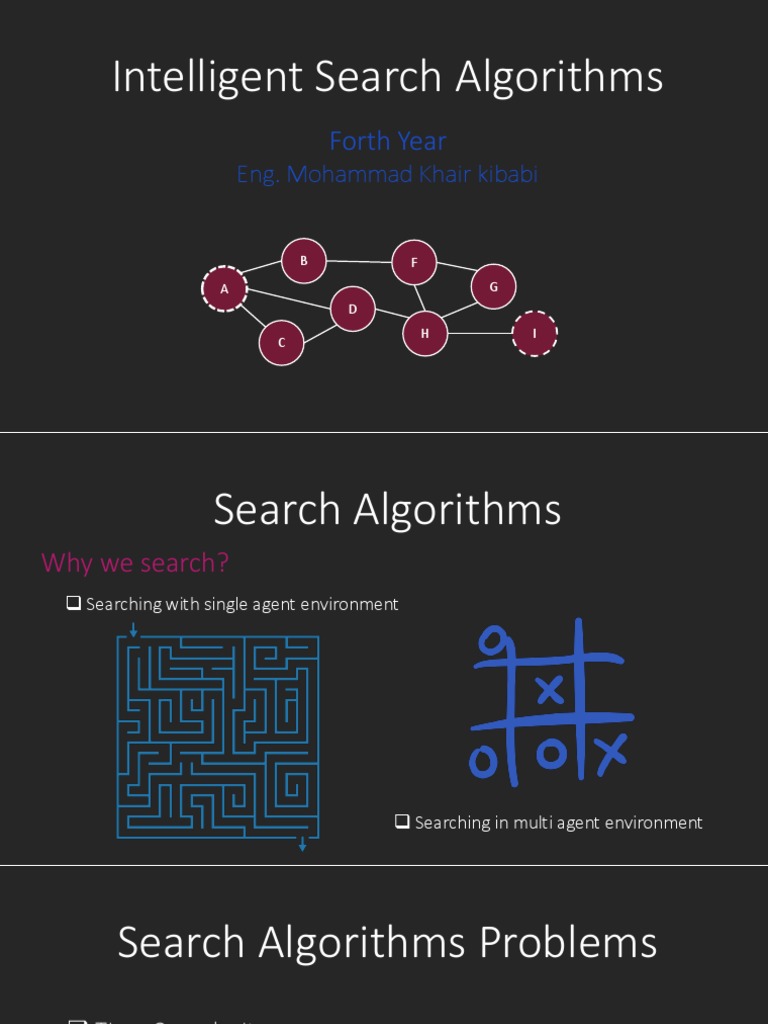 Intelligent Search Algorithms: Forth Year | PDF | Computational ...